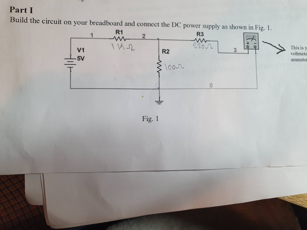 Solved Part I Build the circuit on your breadboard and | Chegg.com