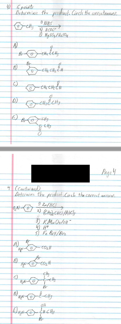 Solved 4) 6 points Determine the product. Circle the | Chegg.com