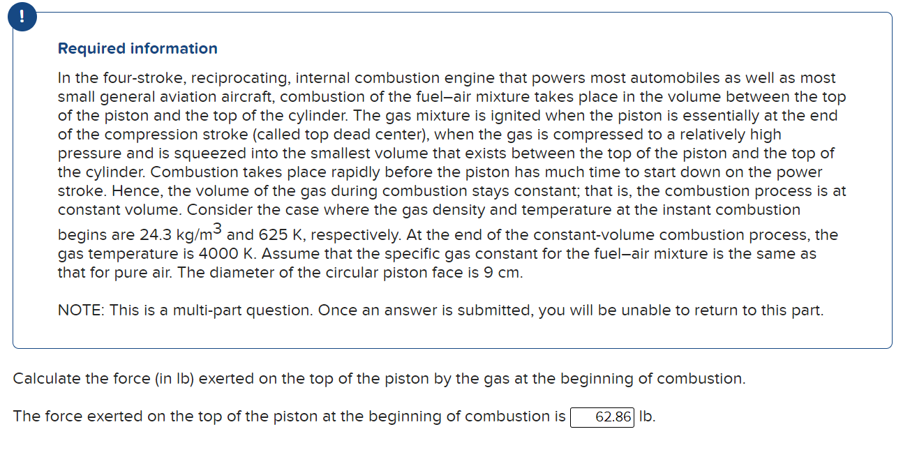 Solved ! Required information In the four-stroke, | Chegg.com