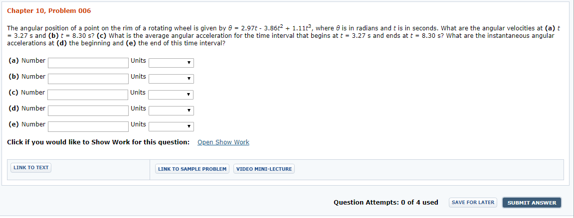 Solved Chapter 10, Problem 006 The angular position of a | Chegg.com