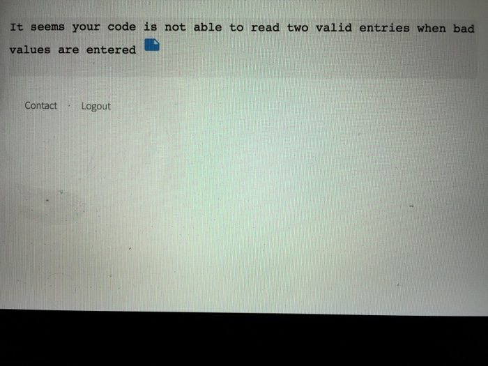 Solved How do I change my code so it handles this test | Chegg.com