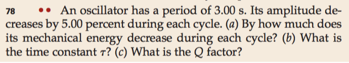Solved 78 An oscillator has a period of 3.00 s. Its | Chegg.com