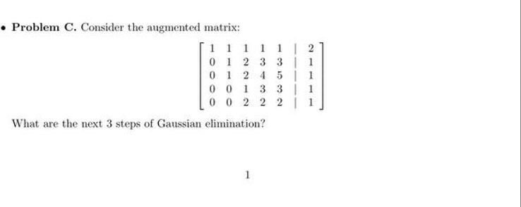 Solved Problem C. ﻿Consider the augmented | Chegg.com
