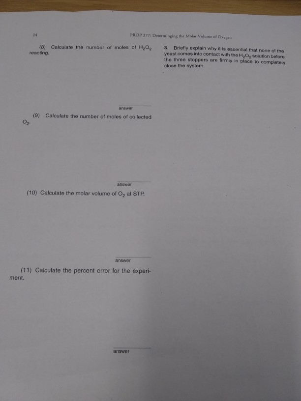 Solved 2. A student performed the experiment described in | Chegg.com
