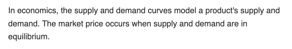 Solved In economics, the supply and demand curves model a | Chegg.com