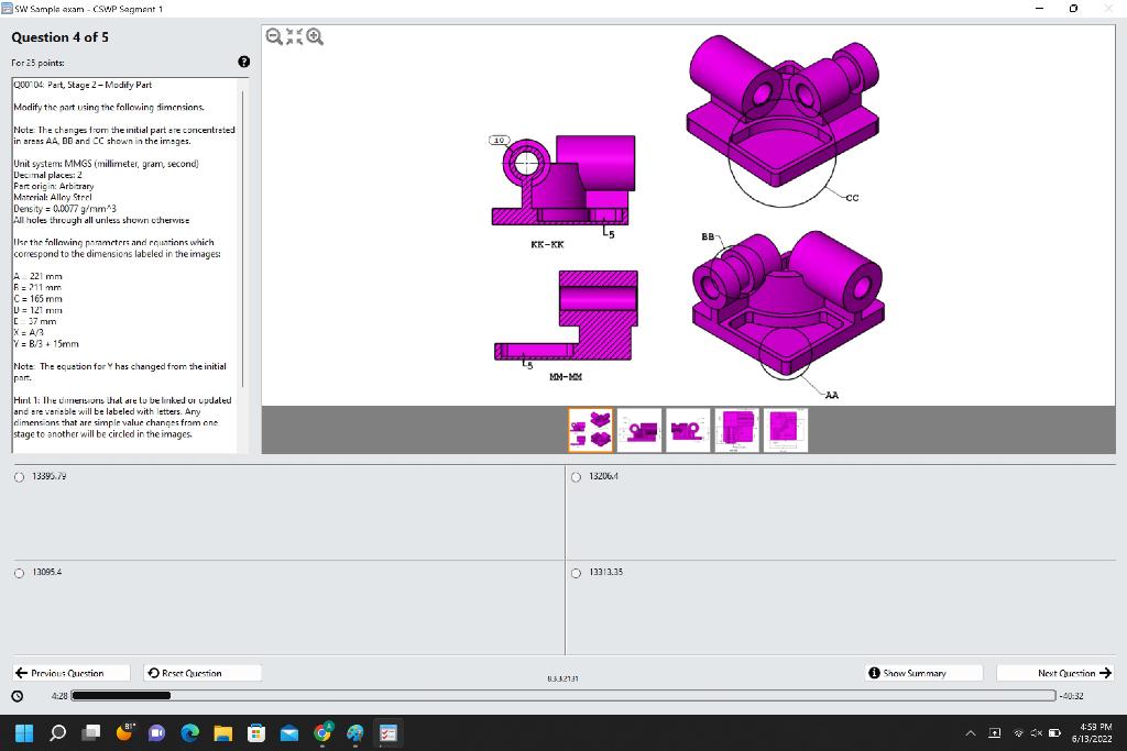SW Sample exam - CSWP Segment 11 Question 4 of 5 For | Chegg.com