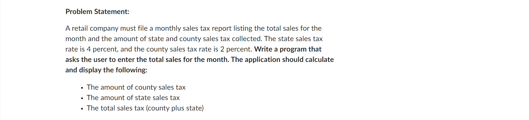 Solved Problem Statement: A retail company must file a | Chegg.com
