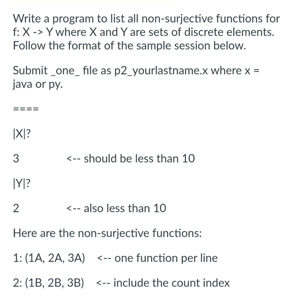 Solved Write A Program To List All Non Surjective Functions 6717