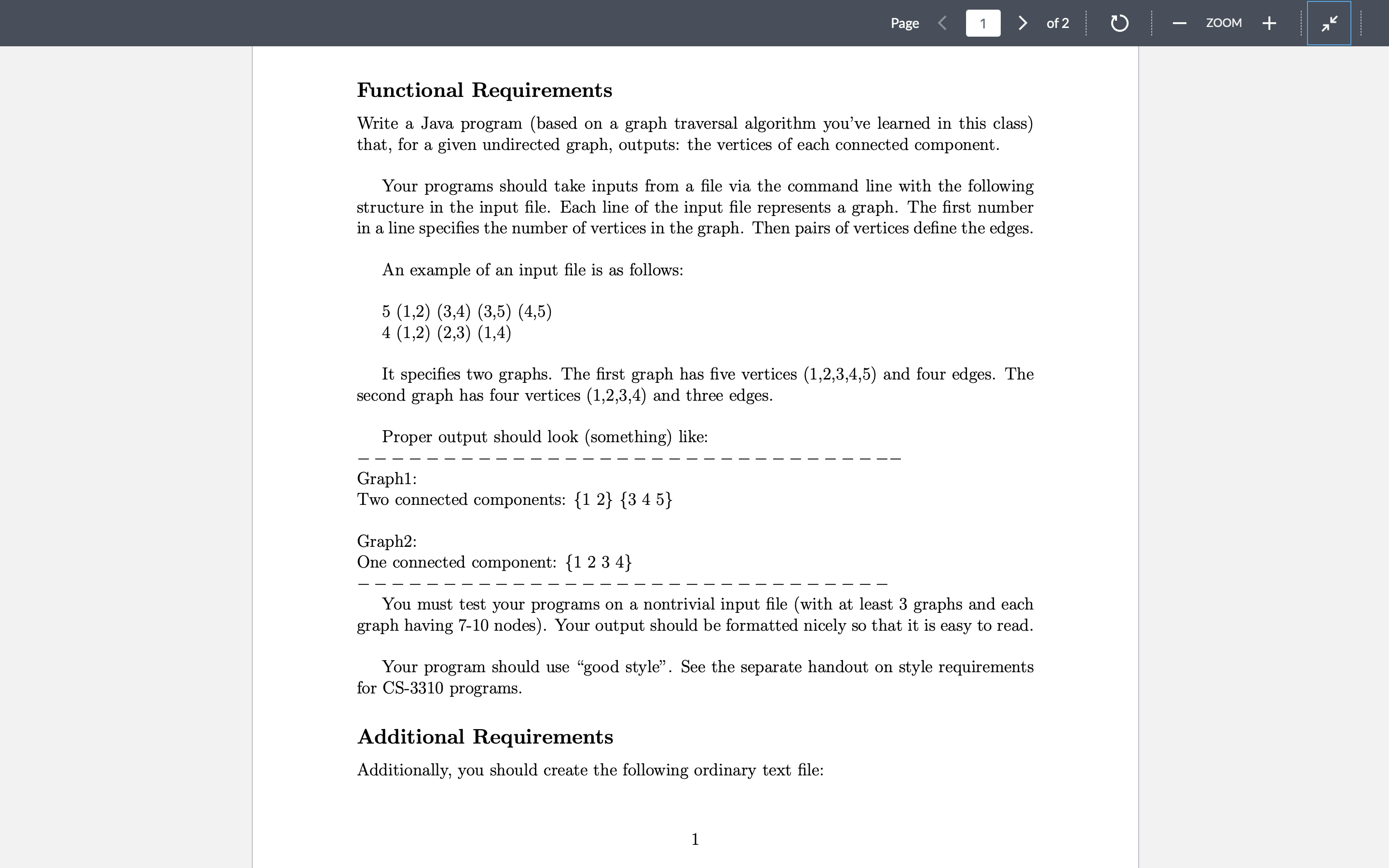 Solved Functional Requirements Write a Java program (based | Chegg.com