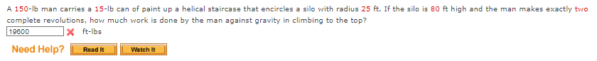 Solved A 150−Ib man carries a 15−lb can of paint up a | Chegg.com