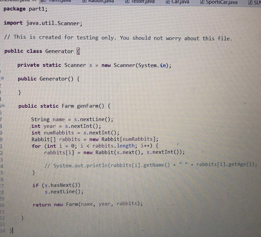 Solved package questioni.model; 2 3. public class Farm { ava | Chegg.com