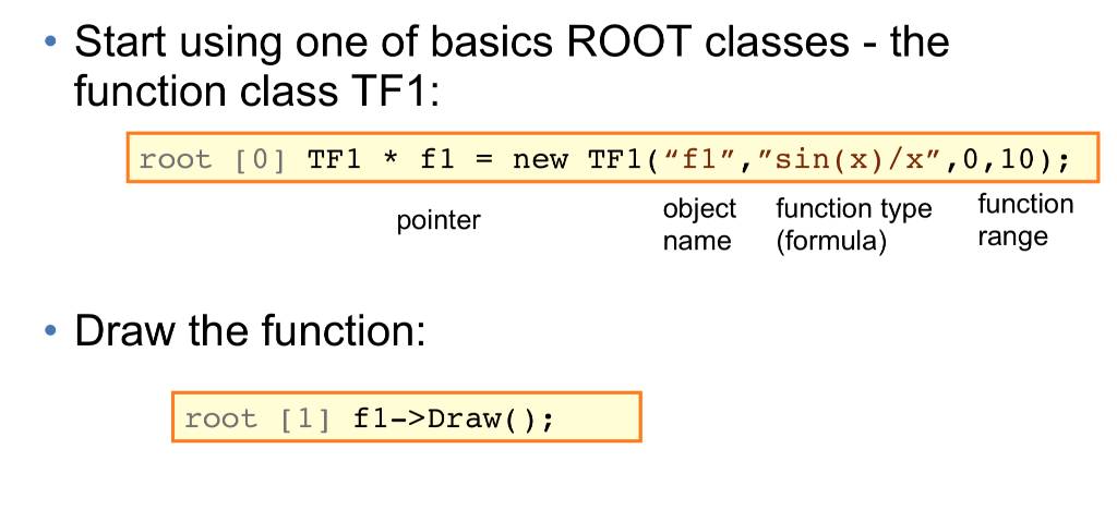 Solved Start using one of basics ROOT classes - the function | Chegg.com