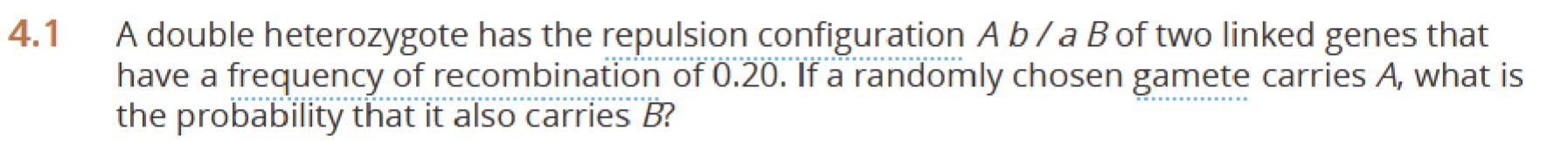 Solved 1 A double heterozygote has the repulsion | Chegg.com