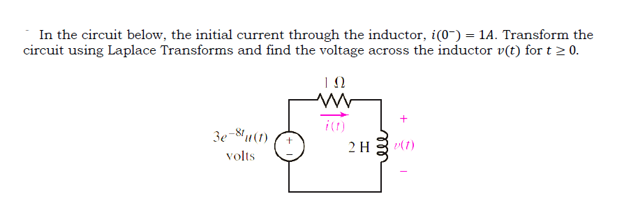 Solved In the circuit below, the initial current through the | Chegg.com