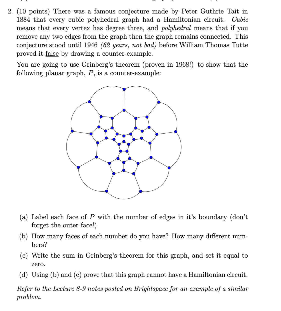 2. (10 points) There was a famous conjecture made by | Chegg.com