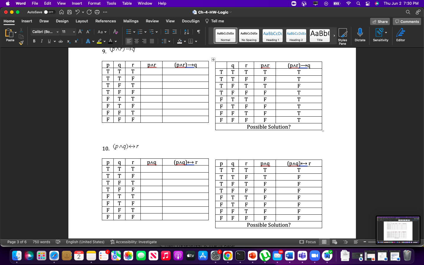 Solved Word File Edit View Insert Format Tools Table Window | Chegg.com