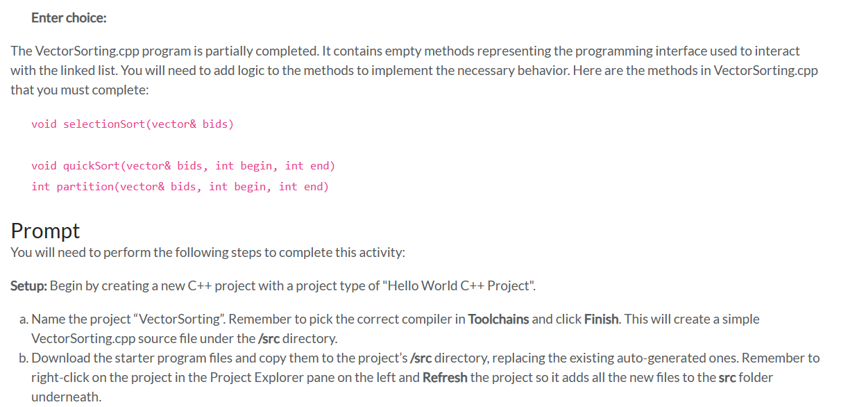Solved need pseudocode and description Enter choice:The | Chegg.com
