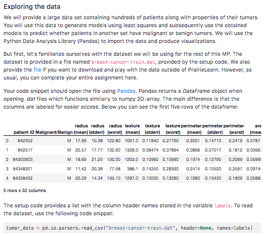Exploring the data We will provide a large data set | Chegg.com