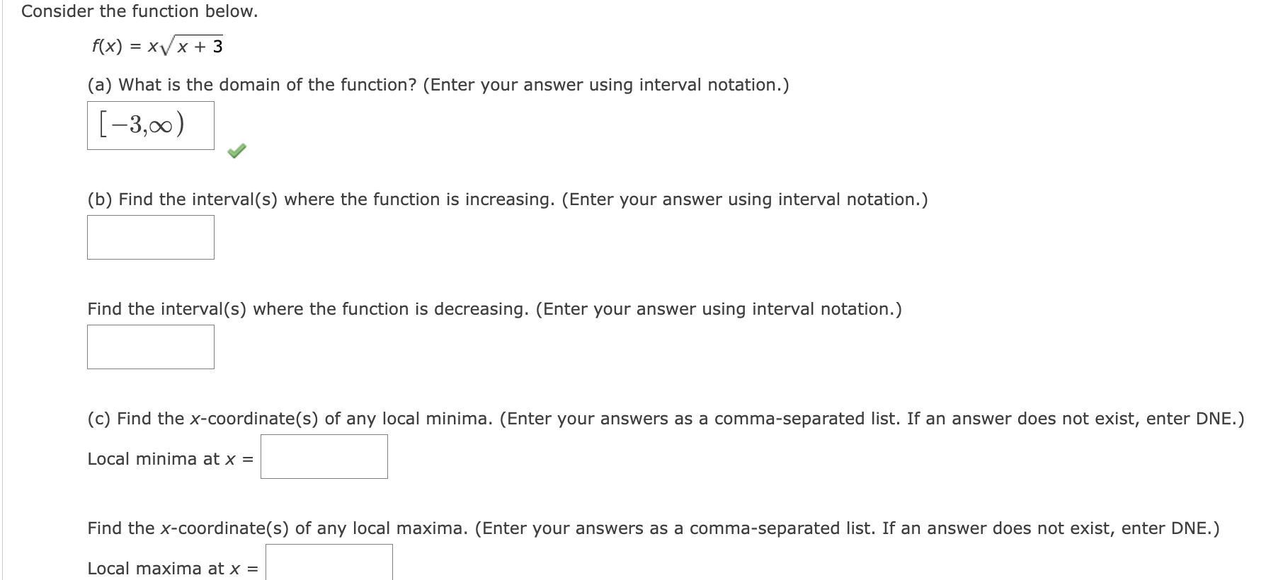 Solved Consider The Function Below F X Xx 3 A What Is