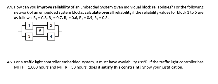 Solved A4. How can you improve reliability of an Embedded | Chegg.com