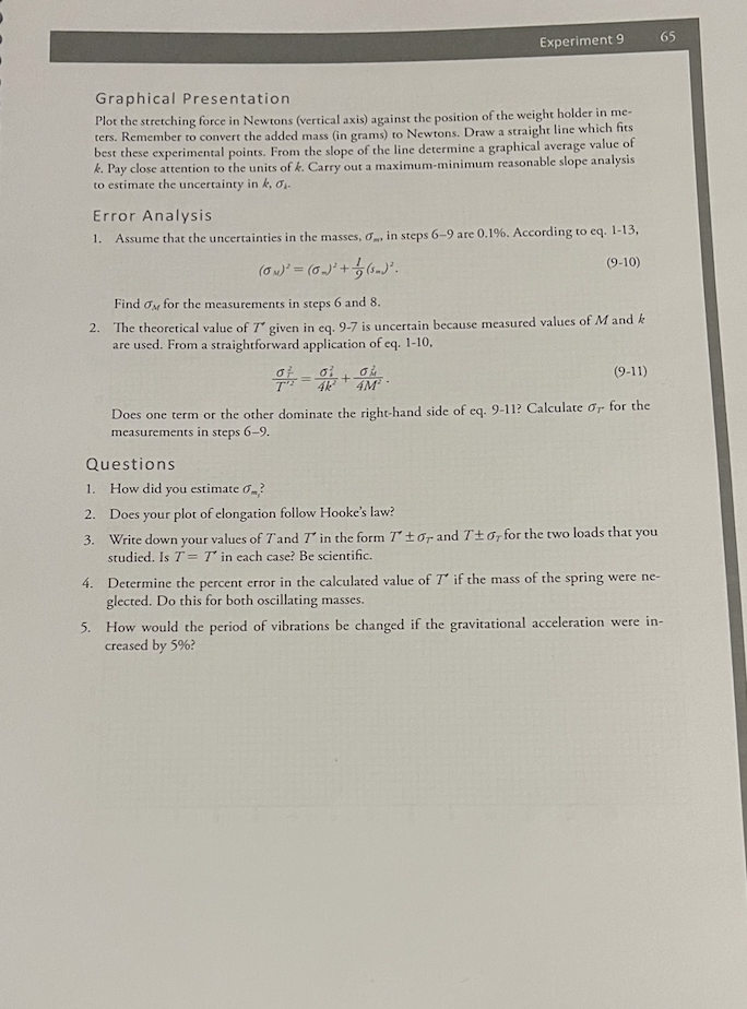 The lab manual is included, the procedure portion | Chegg.com