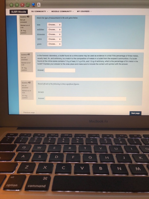 Solved SUBR Moodle SU COMMUNITY MOODLE E COMMUNITY MY Maich | Chegg.com
