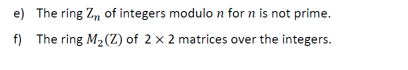 Solved Which of the following rings are integral domain? | Chegg.com