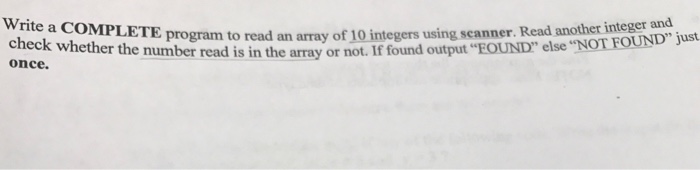 Solved program to read an array of 10 integers using | Chegg.com