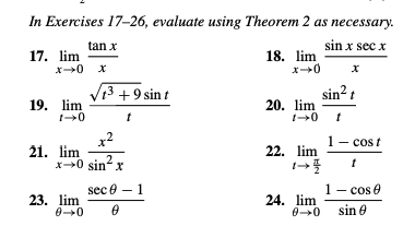 Solved Please answer 21 ﻿and 24 ﻿evaluate using Theorem 2 | Chegg.com