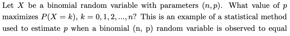 Solved Let X be a binomial random variable with parameters | Chegg.com