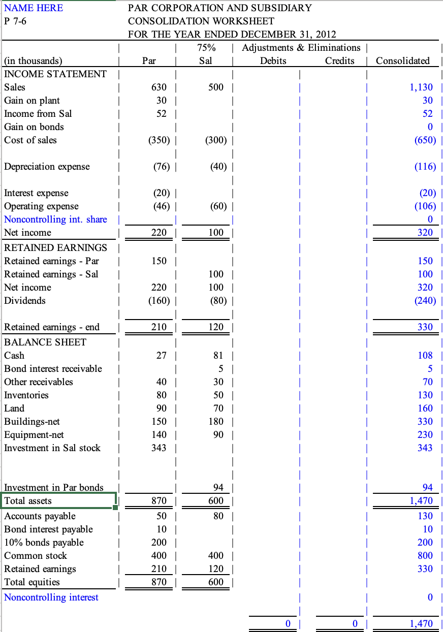 Solved P 7-6 Workpapers (constructive retirement of bonds, | Chegg.com