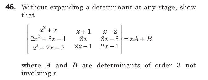 Solved 46. Without expanding a determinant at any stage, | Chegg.com