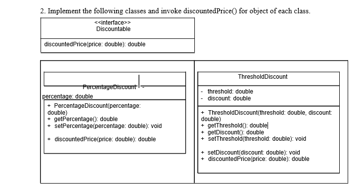 Solved 2. Implement the following classes and invoke | Chegg.com