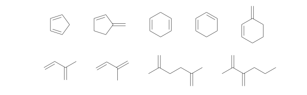 Solved For the following structures:--Circle the conjugated | Chegg.com