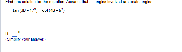 Solved Find one solution for the equation. Assume that all | Chegg.com