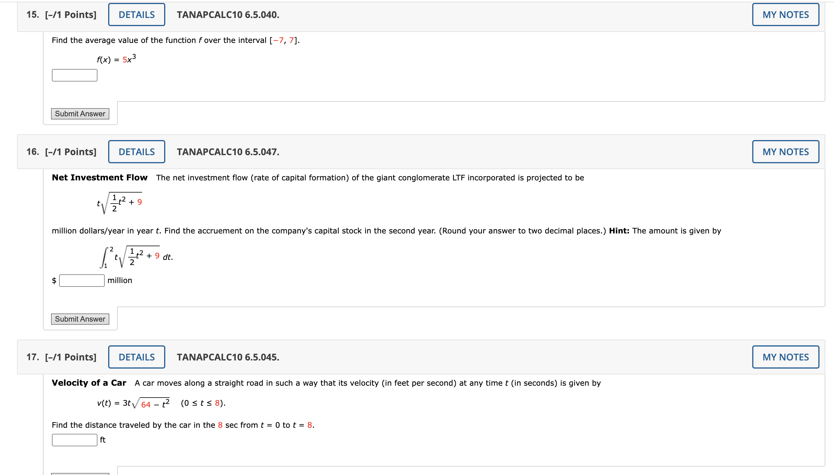 Solved Find the average value of the function f over the | Chegg.com