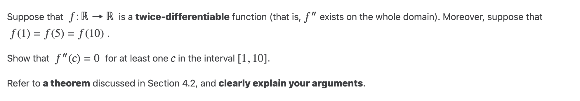Solved Suppose That F R→r Is A Twice Differentiable Function