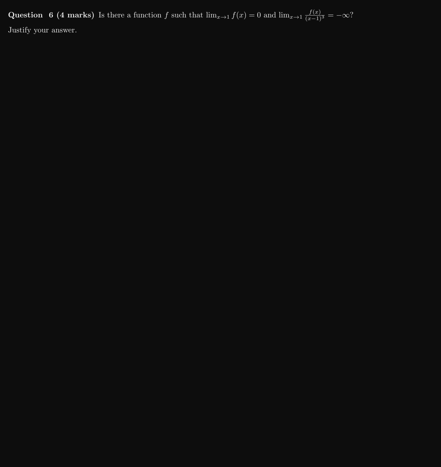 Solved Question 6 (4 marks) Is there a function f such that | Chegg.com