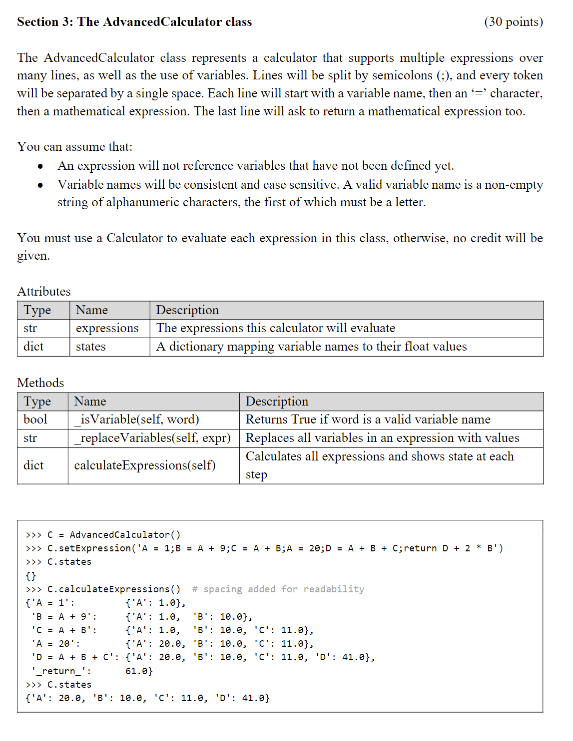 Please implement the calculator and advanced | Chegg.com