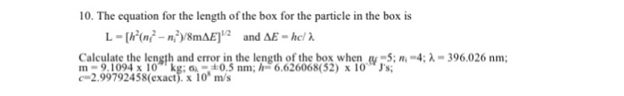 Solved The equation for the length of the box for the | Chegg.com