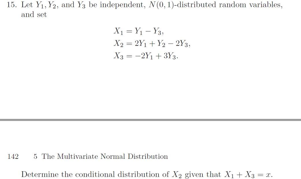Solved 15. Let Y1,Y2, and Y3 be independent, | Chegg.com