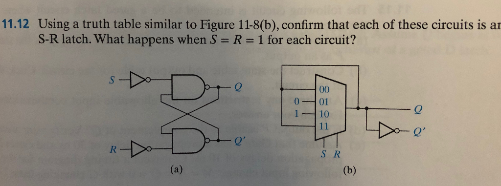 Solved 11.12 Using a truth table similar to Figure 11-8(b), | Chegg.com