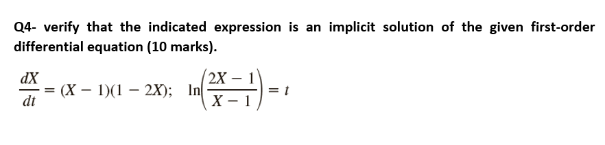 Solved Q1- In the following problems state the order of the | Chegg.com