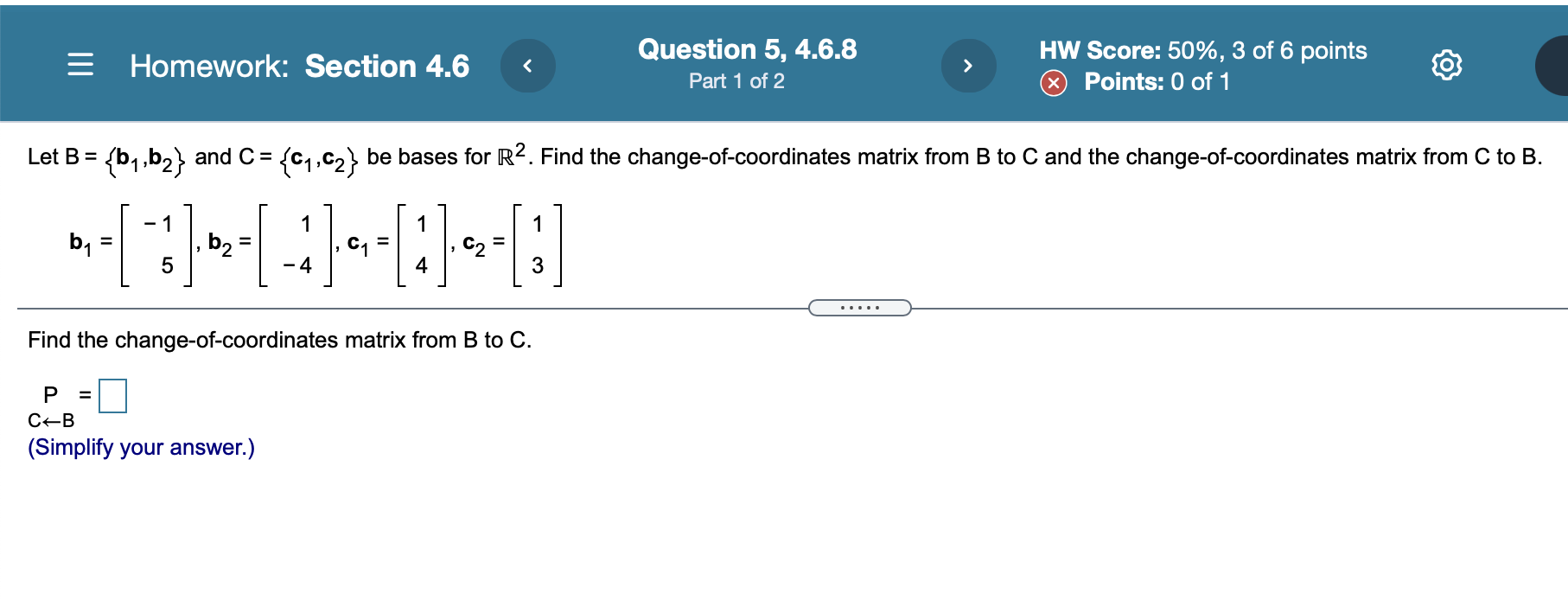 Solved Homework Section 4 6 Question 4 4 6 6 Part 1 Of 2