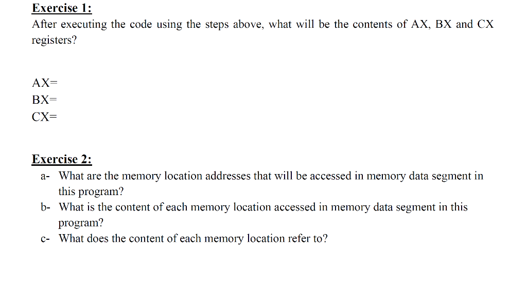 Solved Write an assembly language program to do the | Chegg.com