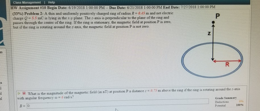 Solved Class Management| Help Hw Assignment #10 Begin Date: | Chegg.com
