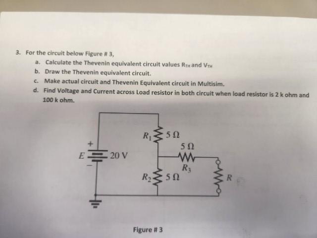 Solved 3. For the circuit below Figure \# 3, a. Calculate | Chegg.com