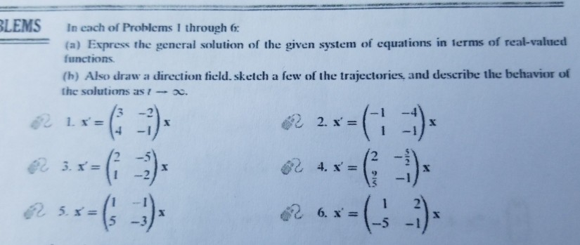 Solved LEMS In cach of Problems I through f (a) Express the | Chegg.com