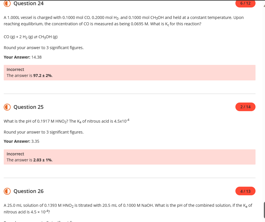 Solved Question 24A 1.000L ﻿vessel is charged with | Chegg.com