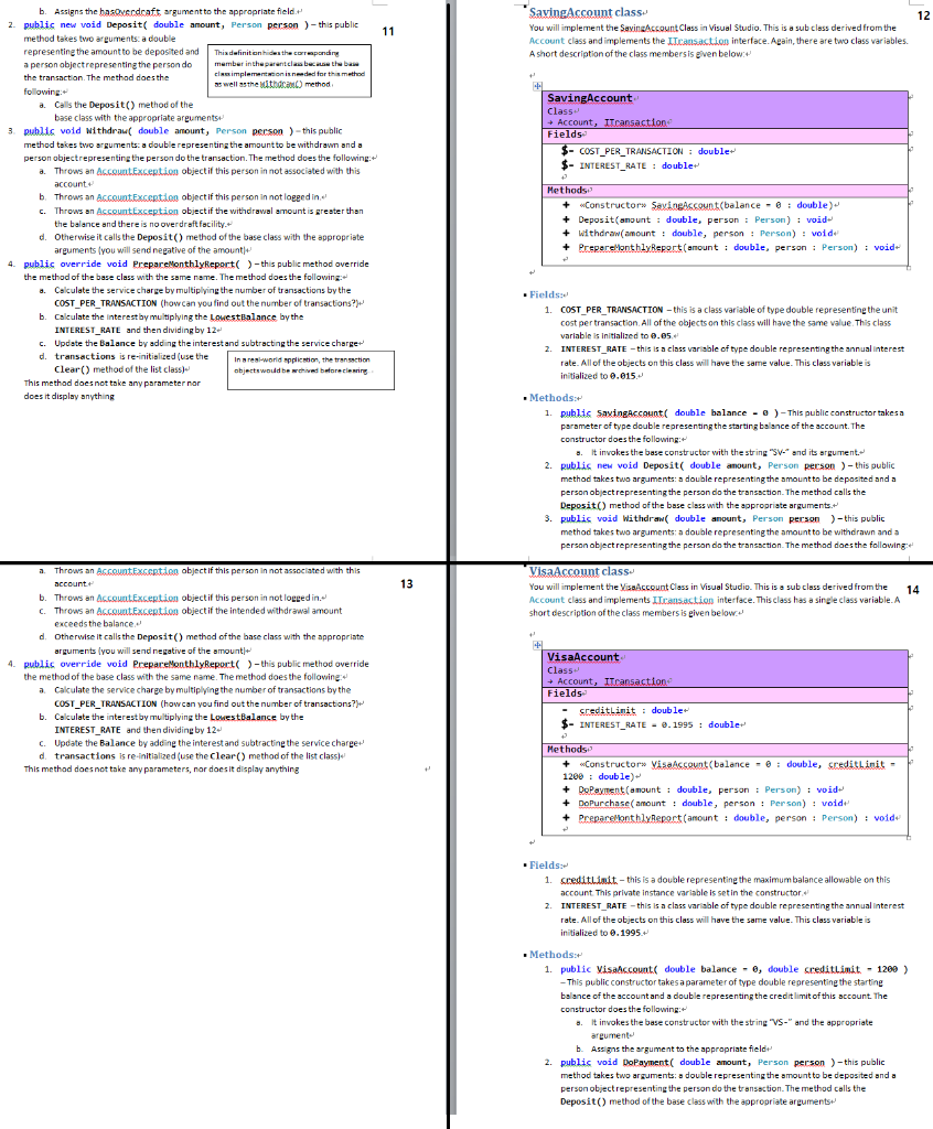 Solved 1 Person class 2 You will implement the Person Class | Chegg.com